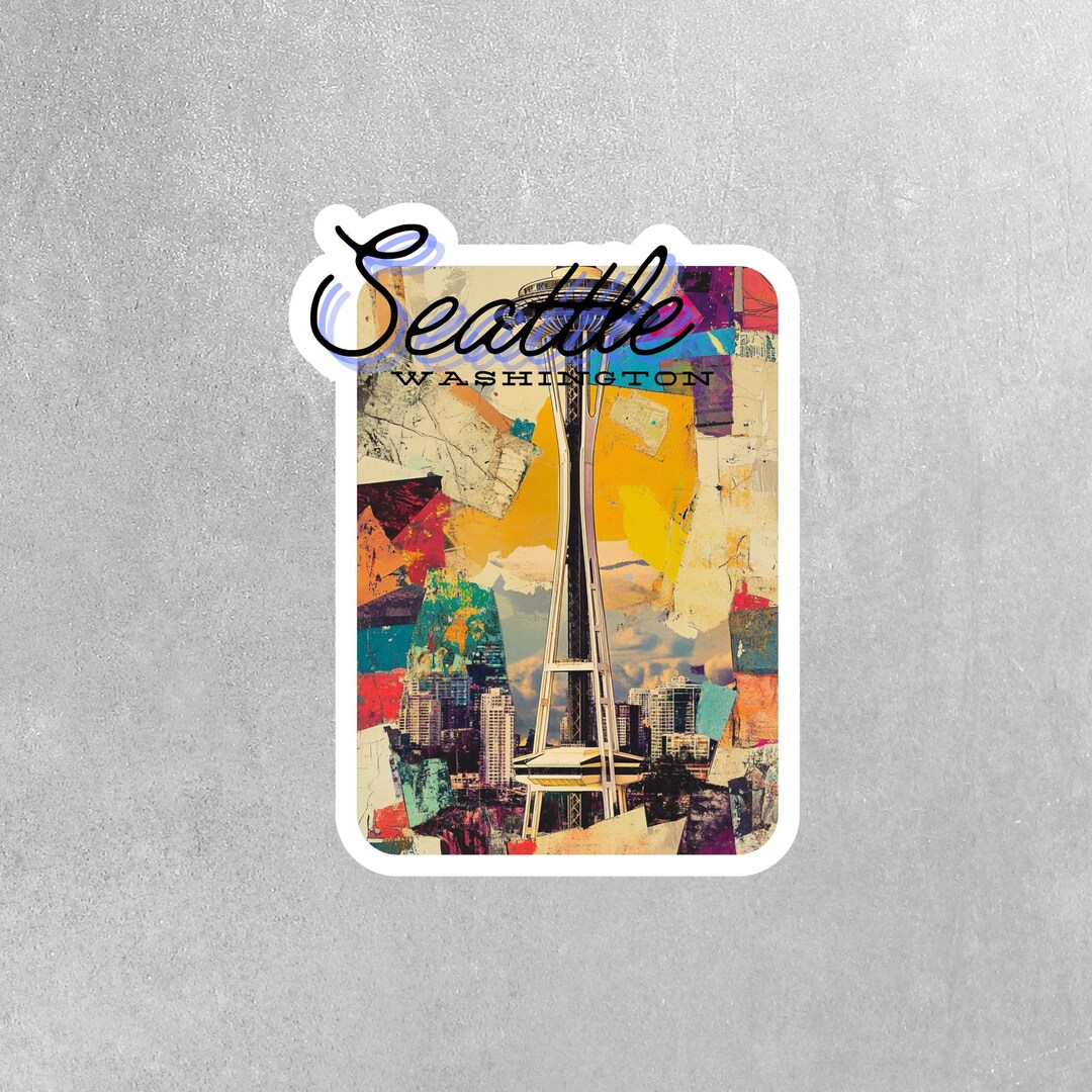 Seattle Sticker - Vintage Seattle Sticker - Space Needle Sticker - Etsy