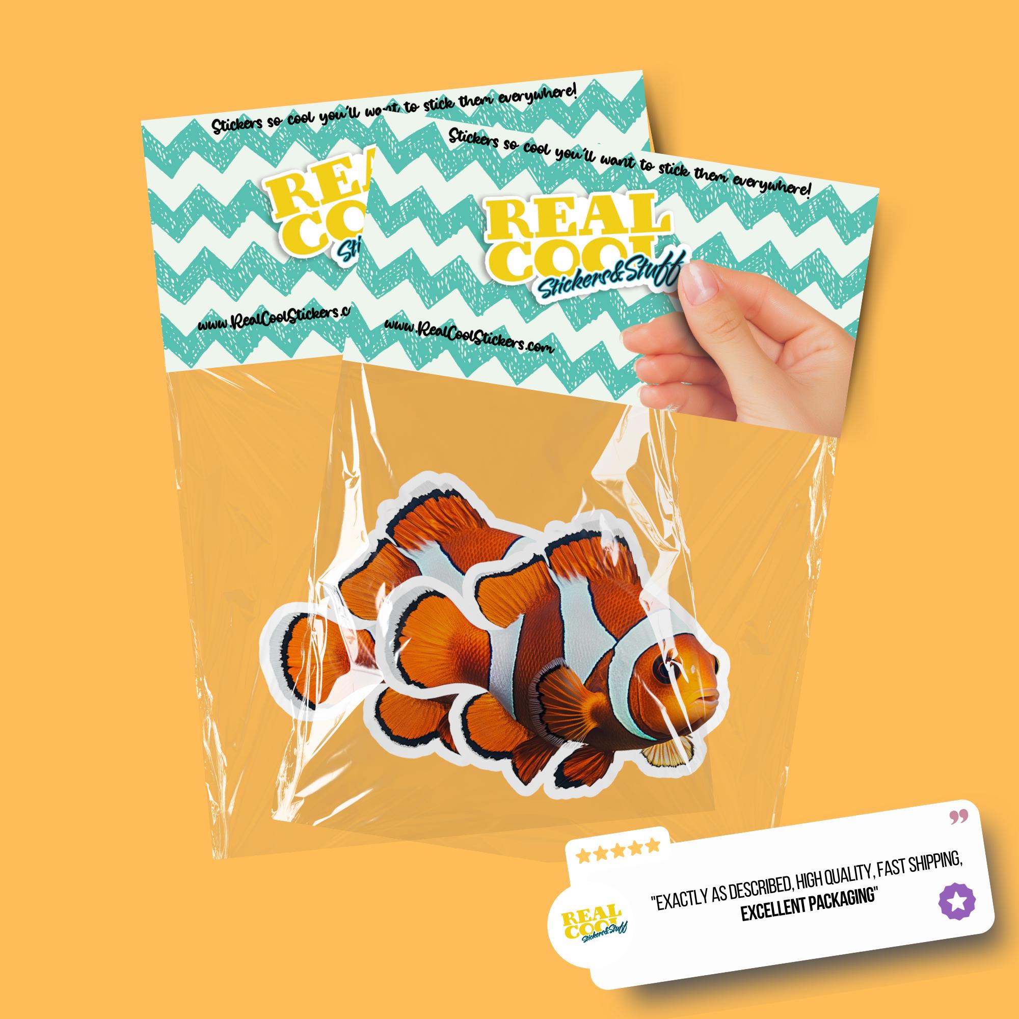 Clown Fish Sticker | Colorful Clown Fish Decal for Water Bottles ...