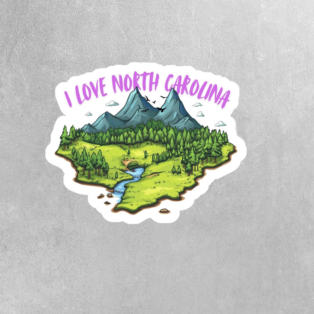 North Carolina Mountains Sticker - North Carolina Sticker - NC Vinyl ...