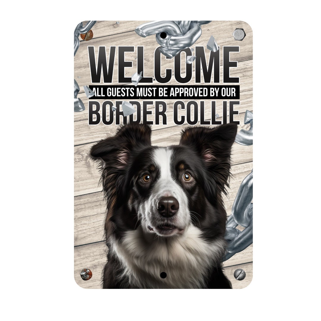 Border Collie Welcome Sign | Border Collie Sign | Border Collie Gift ...