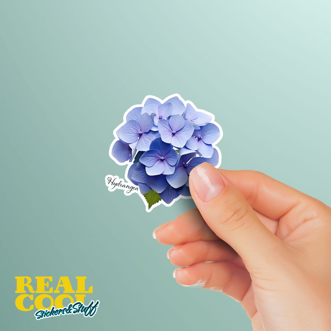 Hydrangea Sticker Hydrangea Flower Sticker Flower Stickers - Etsy