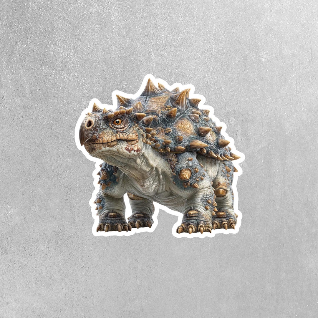Ankylosaurus Sticker | Ankylosaurus Decal | Dinosaur Water Bottle ...