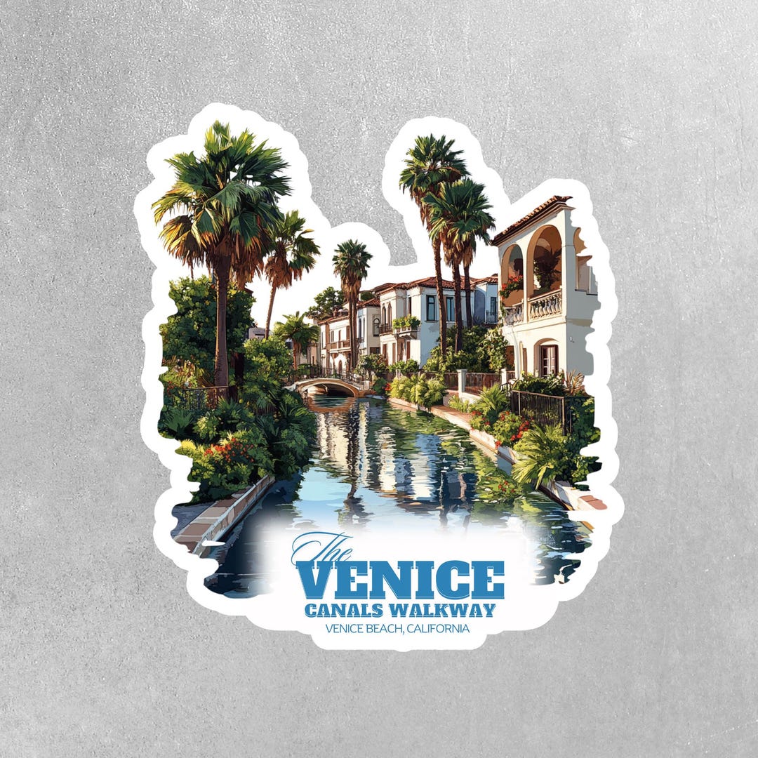 Venice Canals Walkway Sticker | Venice Beach California Decal, Ocean ...