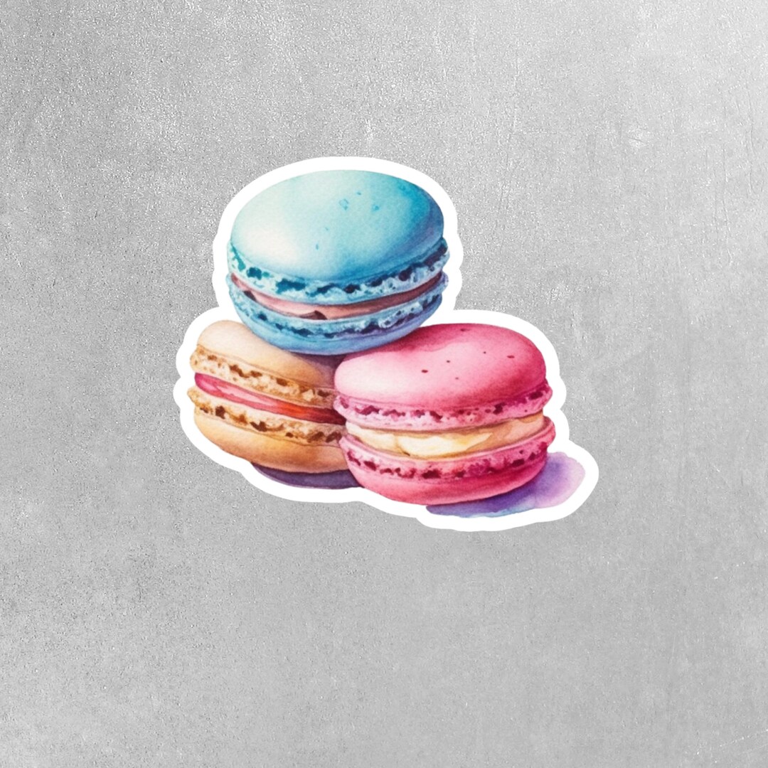 French Macarons Sticker | Watercolor French Macarons Sticker | Paris ...