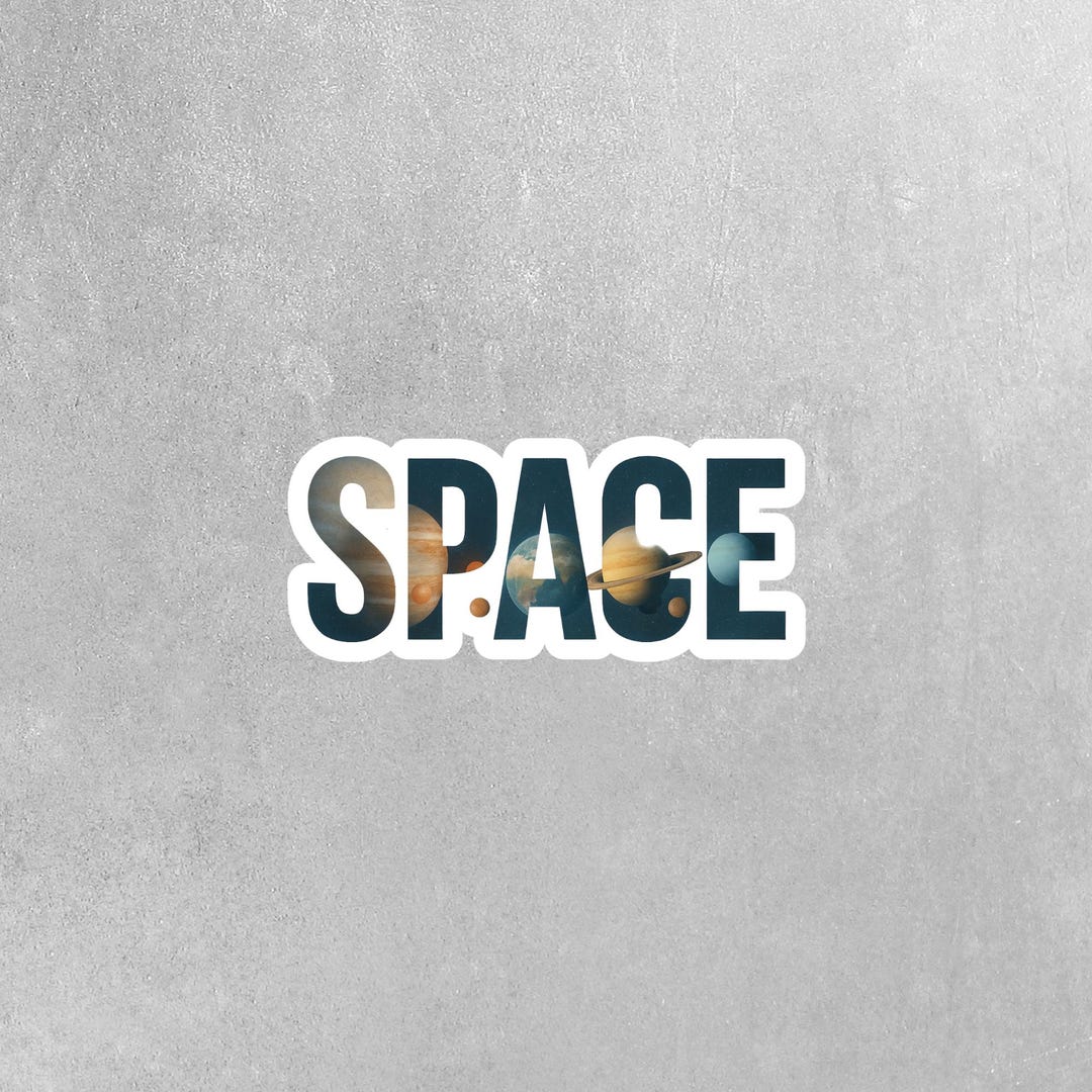 Space Sticker | Double Exposure Space Decal | Solar System Sticker - Etsy