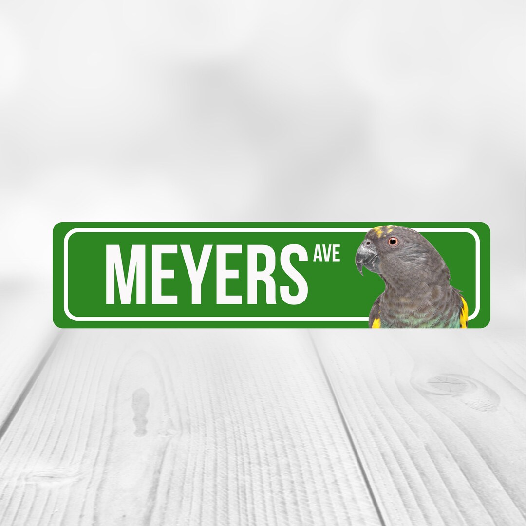 Meyers Parrot Sign | Meyers Street Sign | Meyers Parrot Sign - Etsy