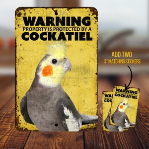 Warning Cockatiel Sign Parrot Warning Sign Cockatiel Parrot Sign - Etsy