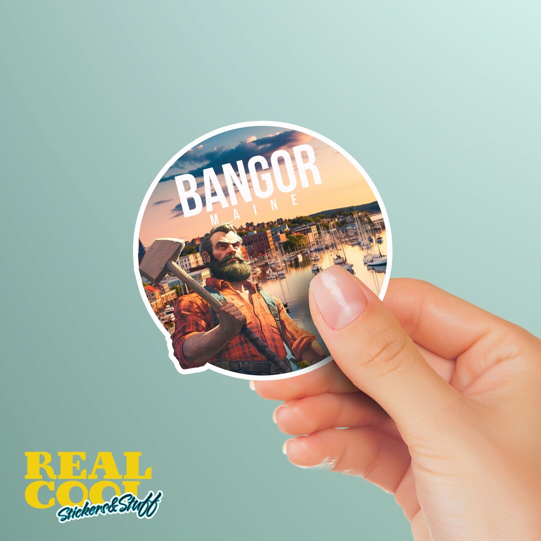 Bangor Maine Sticker Maine Sticker Bangor Sticker - Etsy