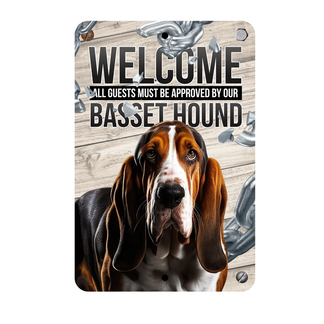 Basset Hound Welcome Sign | Basset Hound Sign - Etsy