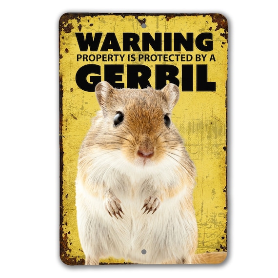 Warning Gerbil Sign Gerbil Warning Sign Gerbil Sign | Etsy