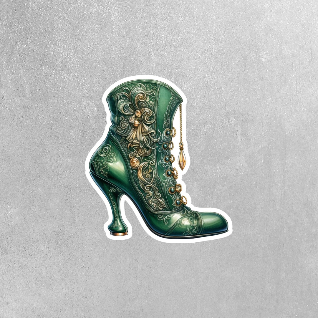 Victorian Boot Sticker | High Heel Boot Decal for Fashion Lovers & Shoe ...
