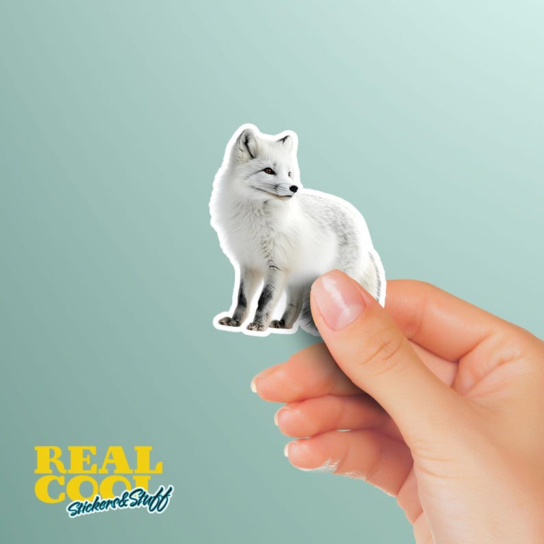 Arctic Fox Sticker | White Fox Sticker | Fox Decal - Etsy