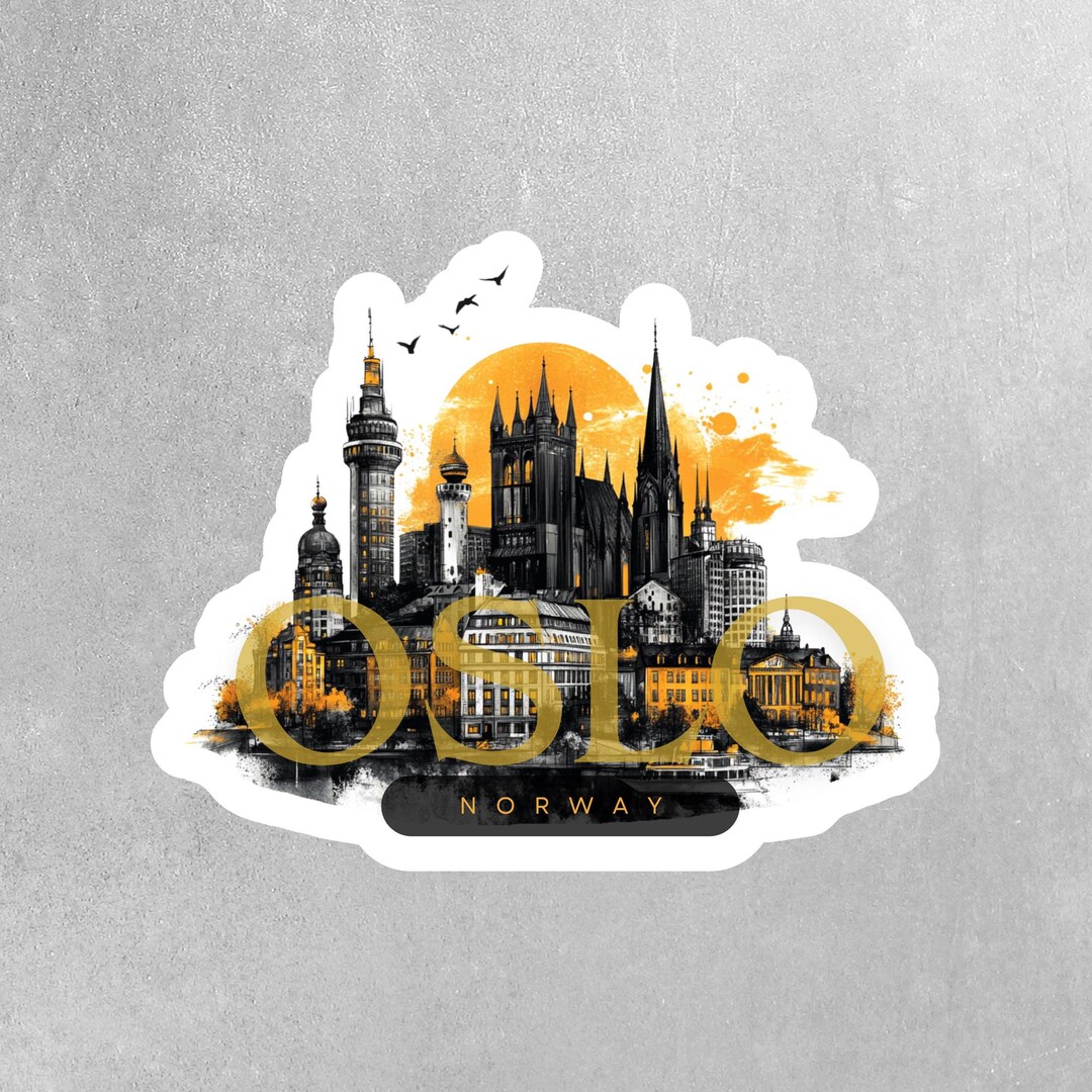Oslo Sticker - Oslo Norway Sticker - Nordic Sticker - Oslo Cityscape ...