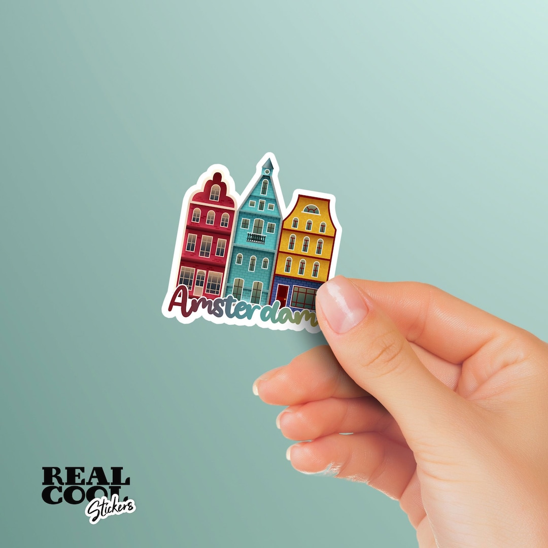 Amsterdam Sticker Amsterdam Buildings Sticker the Netherlands Sticker ...