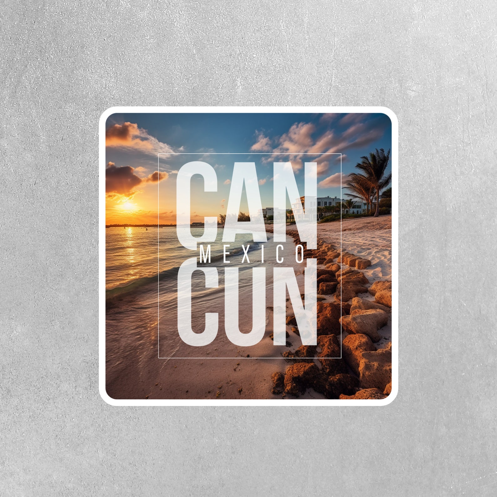 Cancun Mexico Sticker | Mexico Beach Sticker - Etsy