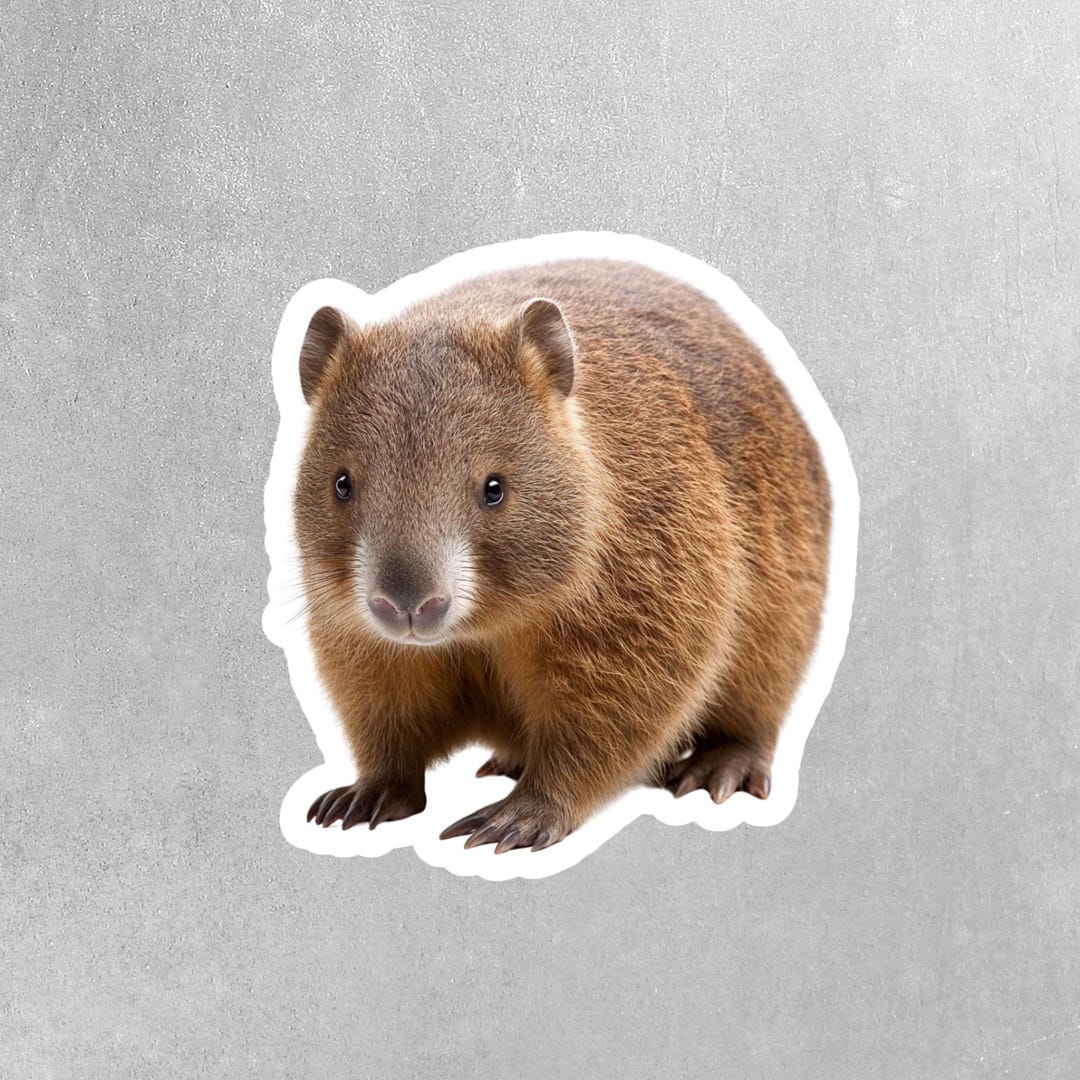 Wombat Sticker | Cute Animal Vinyl Decal | Perfect for Laptops, Water ...