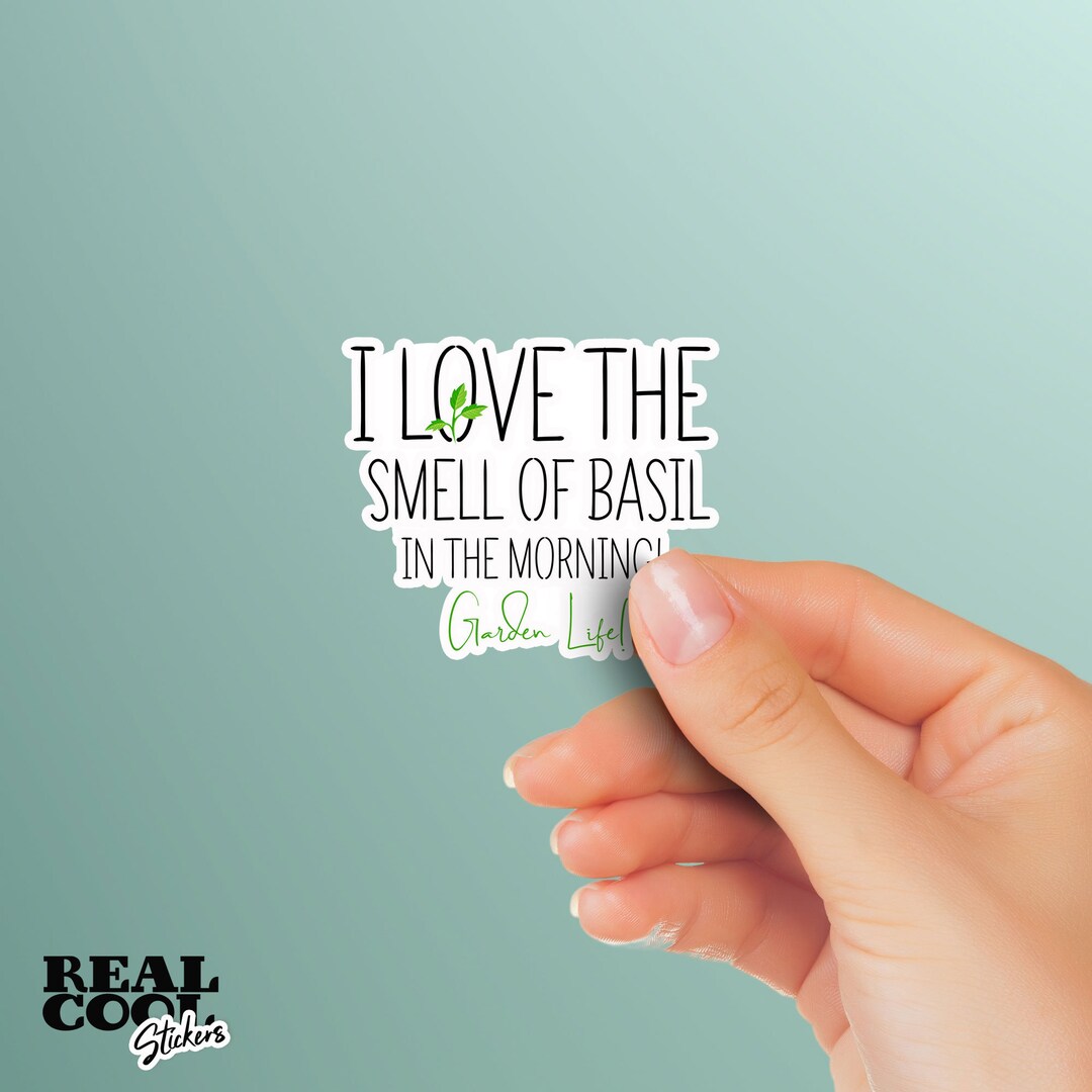 Gardening Sticker, Basil Sticker, Water Bottle Stickers, Laptop ...