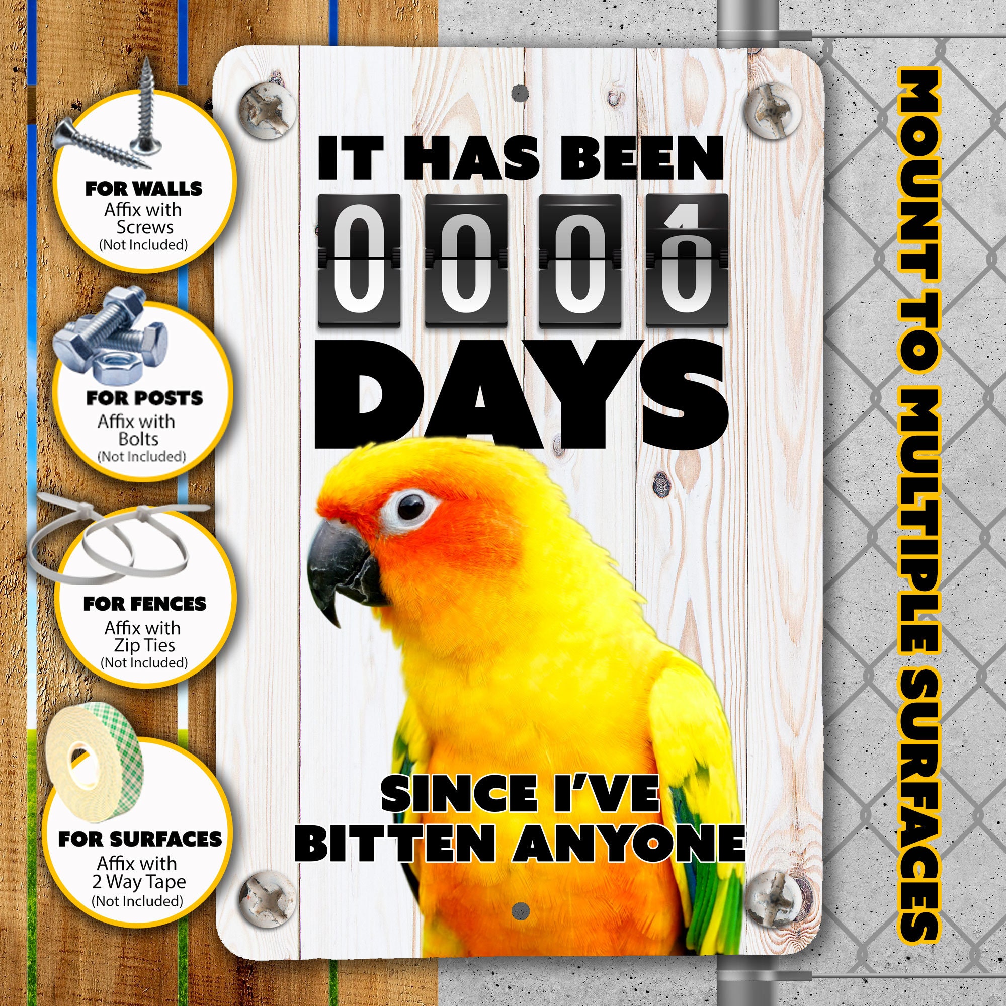 Sun Conure Bite Sign Sun Conure Parrot Sign - Etsy