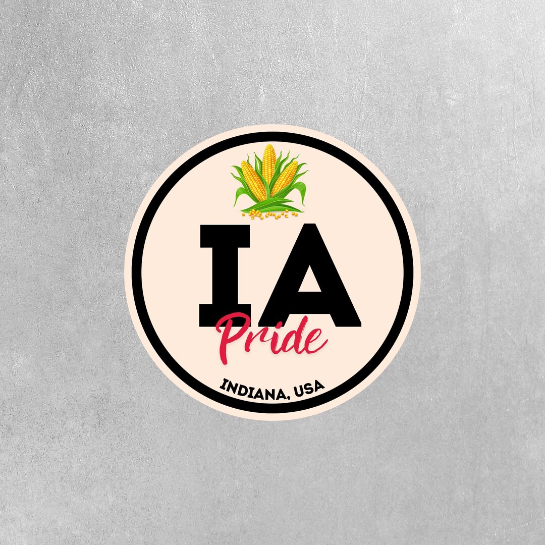 Iowa Pride Sticker - Iowa State Abbreviation Decal for Car, Laptop ...
