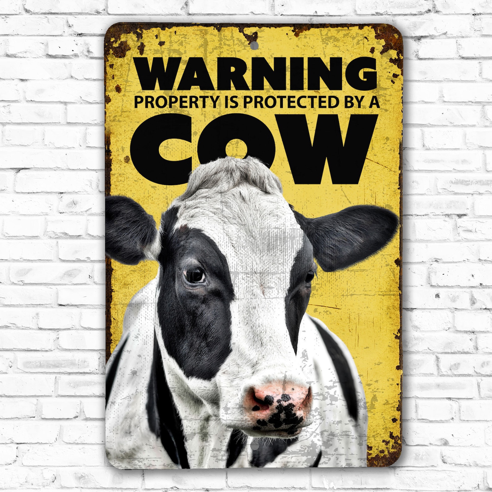 Warning Cow Sign | Cow Sign | Funny Cow Sign - Etsy