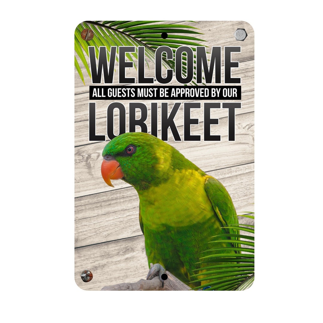 Leaf Lorikeet Welcome Sign | Parrot Welcome Sign | Leaf Lorikeet Sign ...