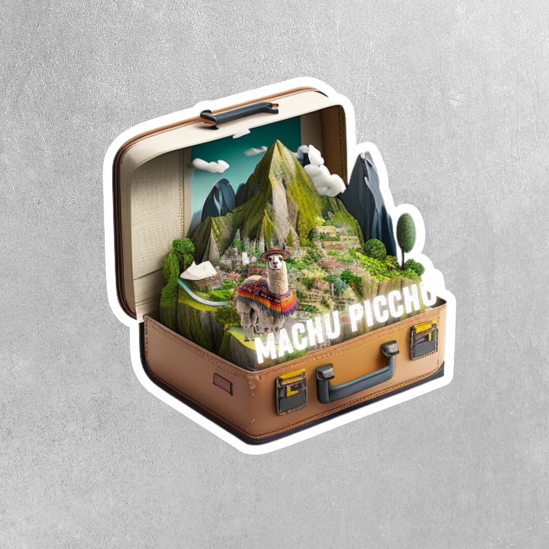 Machu Picchu Sticker - Machu Picche Suitcase Sticker - Peru Sticker - Etsy
