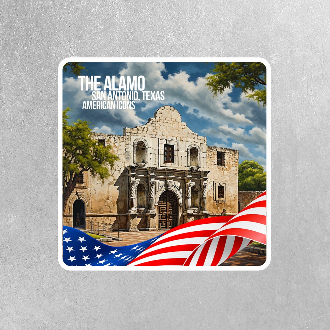 The Alamo Sticker | Alamo Sticker | American Icons Sticker - Etsy