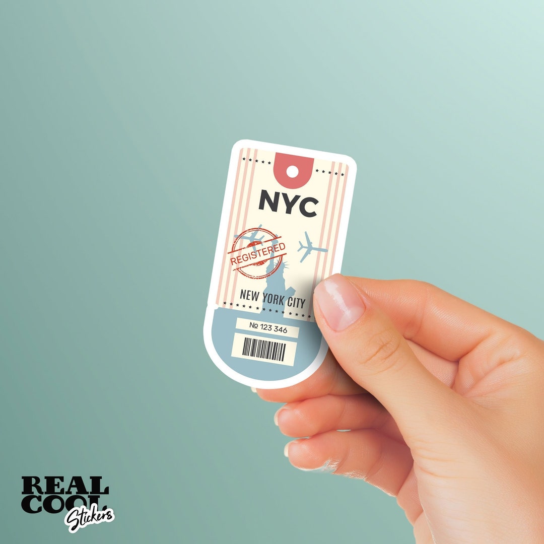 New York Stickers NYC Sticker New York Luggage Sticker Travel Sticker ...