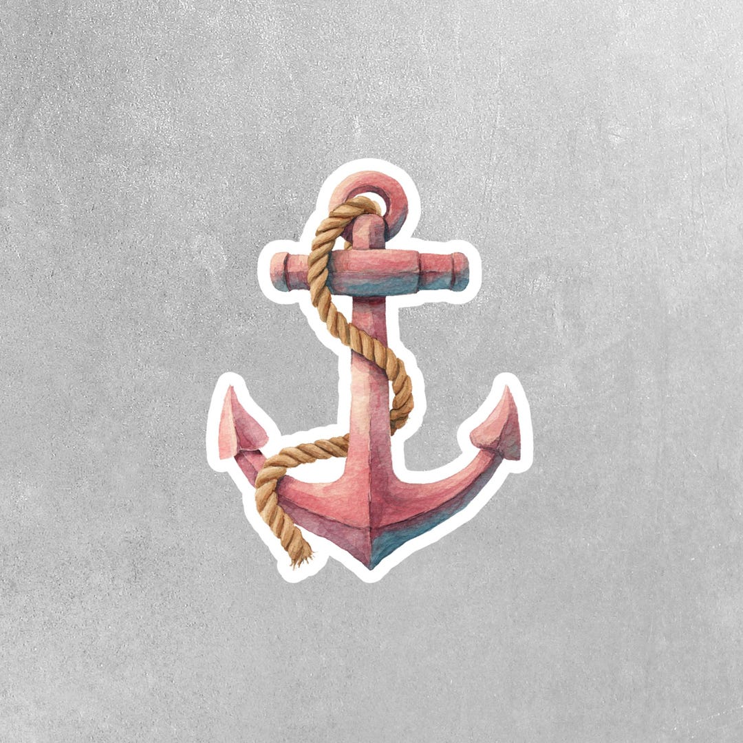 Anchor Sticker | Watercolor Anchor Sticker | Anchor Decal - Etsy