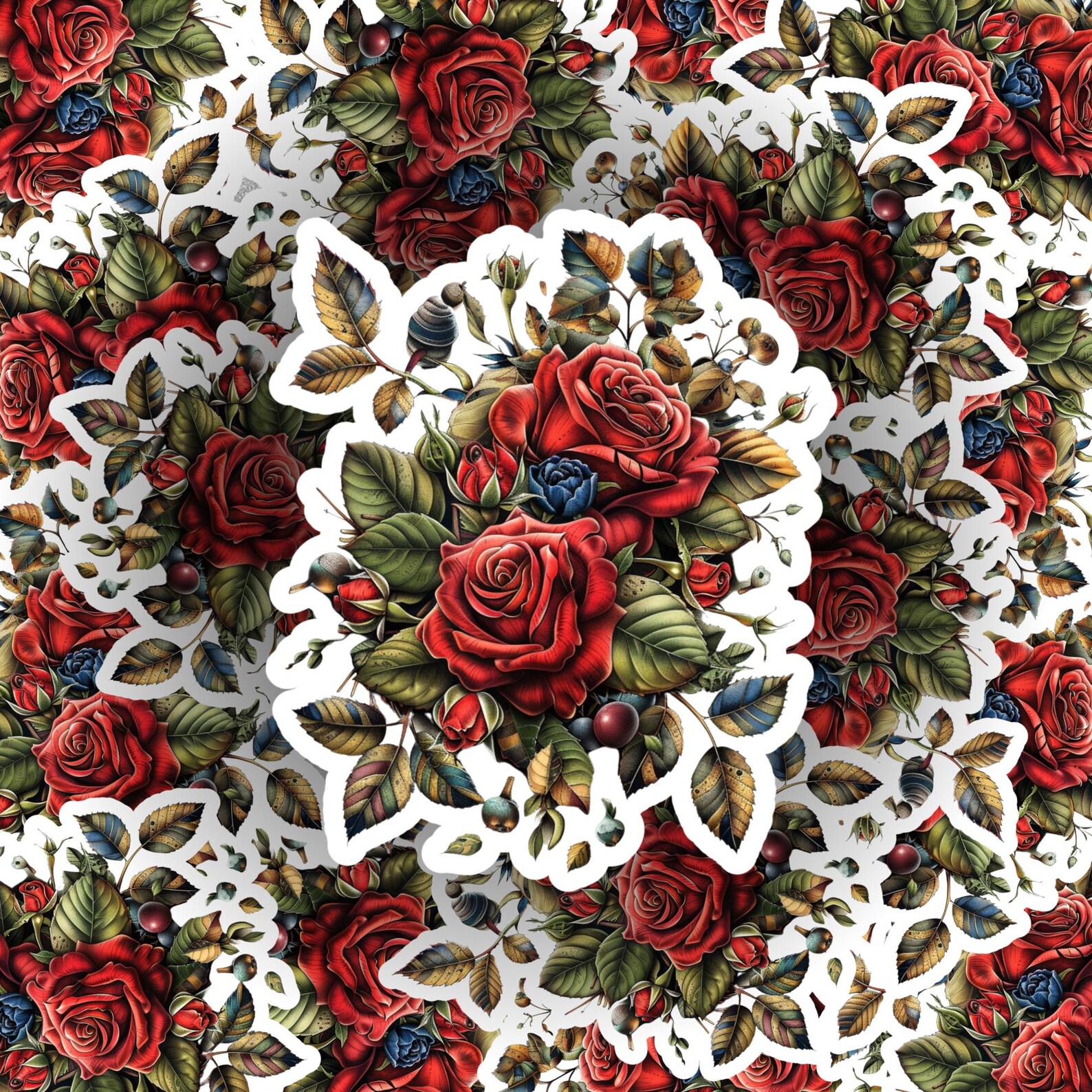 Roses Sticker | Floral Stickers for Craft Projects, Scrapbooking ...