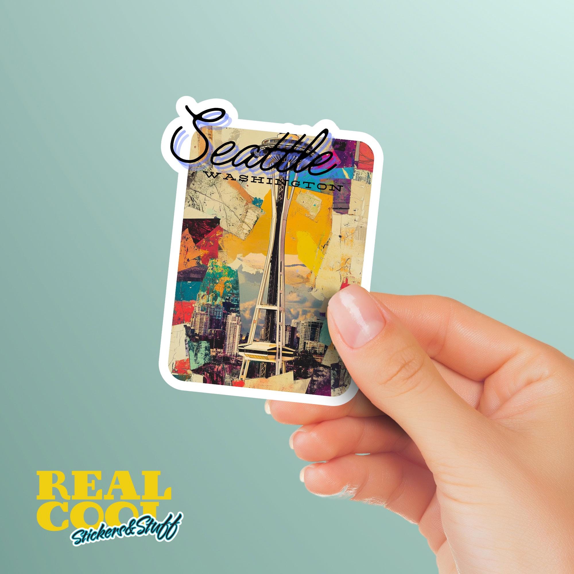 Seattle Sticker - Vintage Seattle Sticker - Space Needle Sticker - Etsy