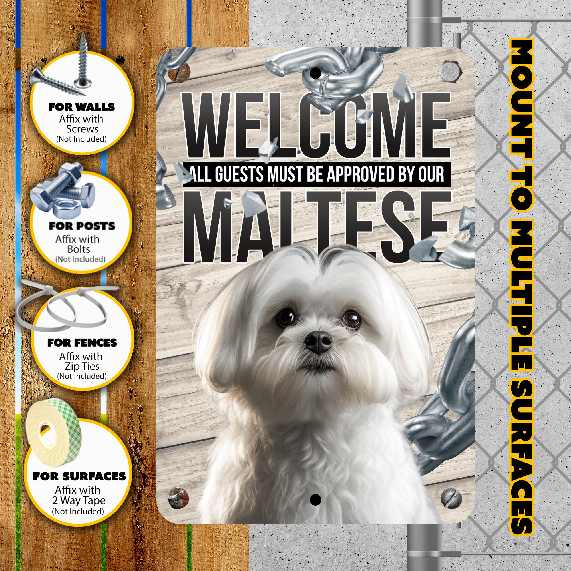 Maltese Welcome Sign | Maltese Sign - Etsy