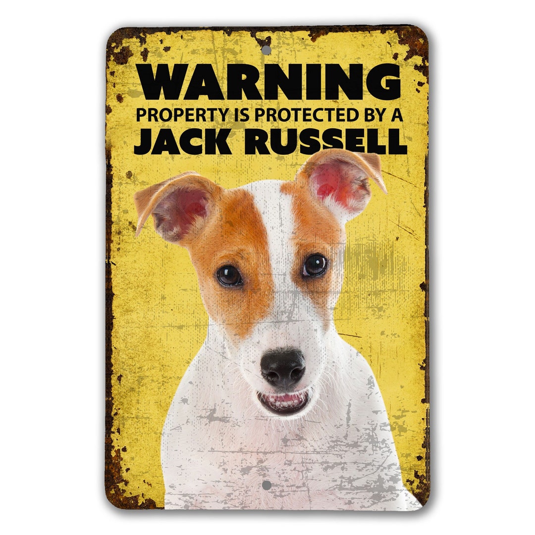 Warning Jack Russell Sign | Dog Warning Sign | Jack Russell Terrier ...