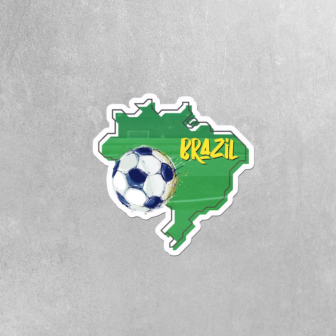 Brazil Soccer Sticker | Brazil Sticker | Brazil Futbol Sticker - Etsy