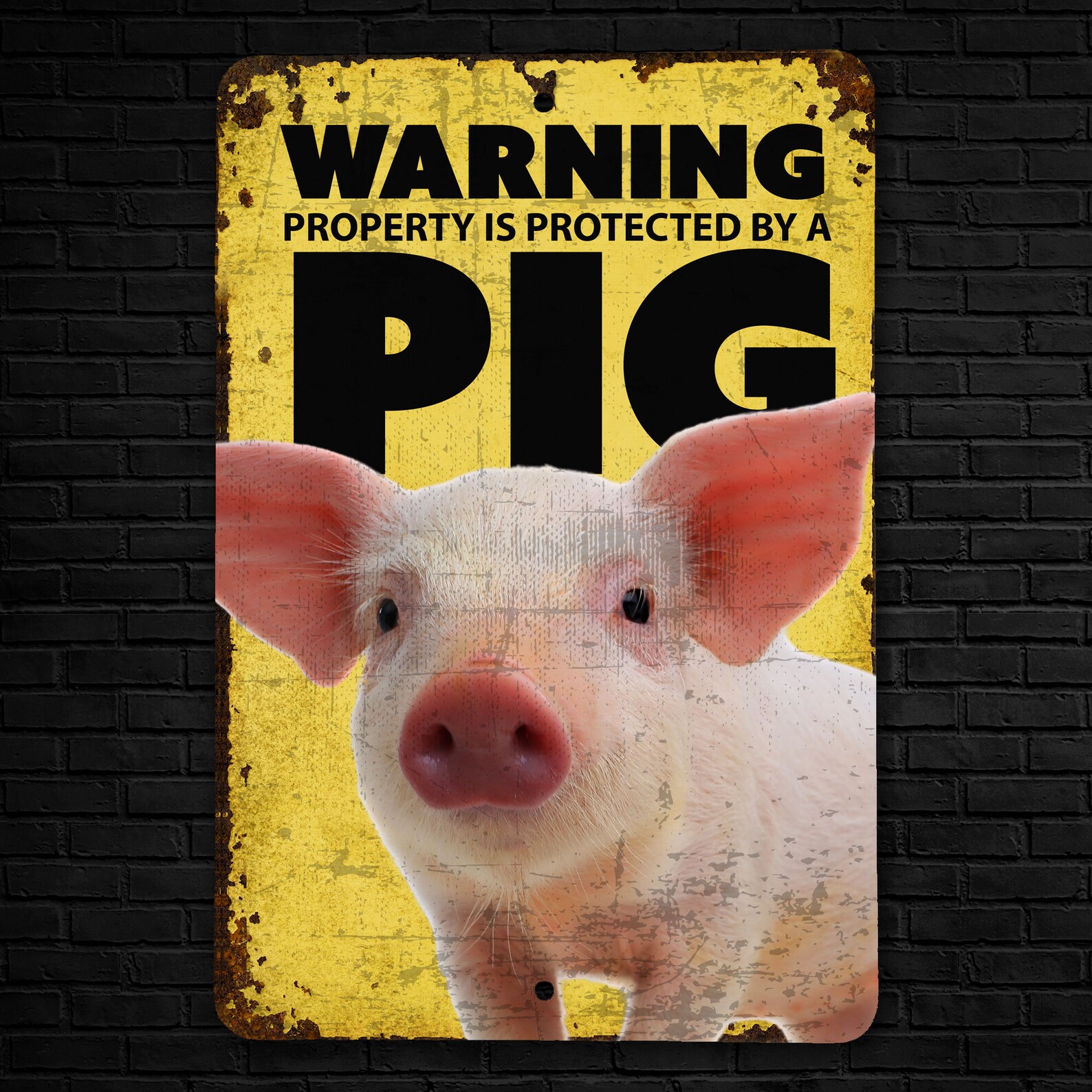 Warning Pig Sign | Pig Warning Sign | Pig Glider Sign - Etsy