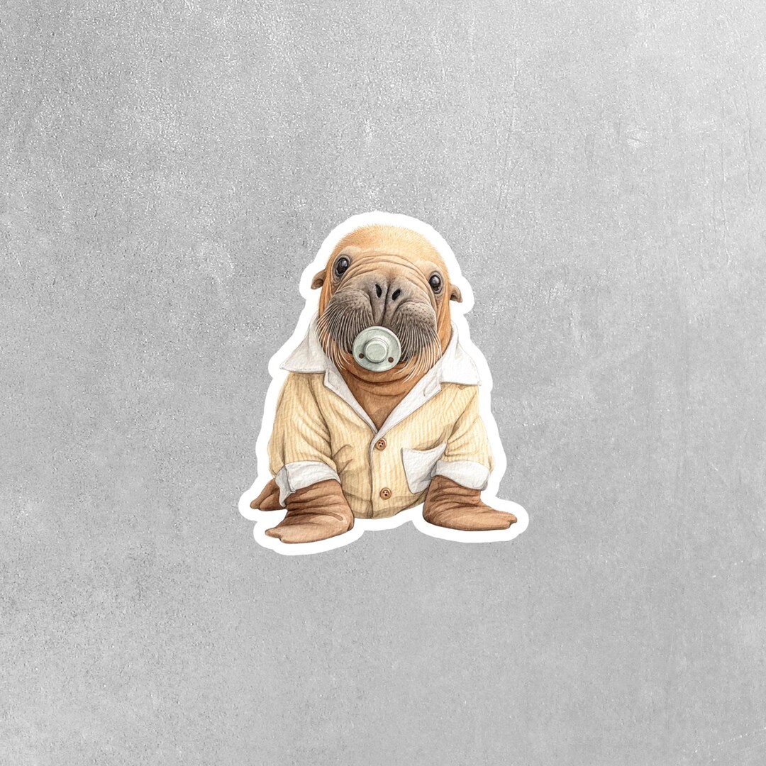 Baby Walrus Sticker | Walrus Sticker | Baby Walrus Decal - Etsy