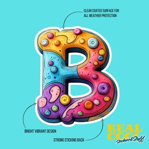 Letter B Sticker | Customizable Vinyl Letter Decal for Crafting ...