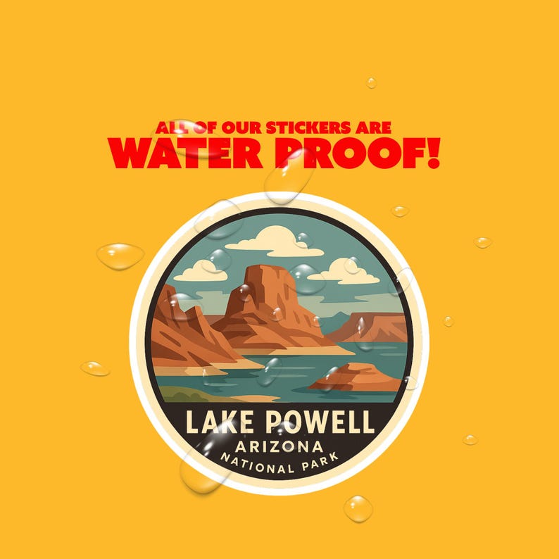 Lake Powell Sticker | Arizona Travel Decal | Lake Powel National Park ...