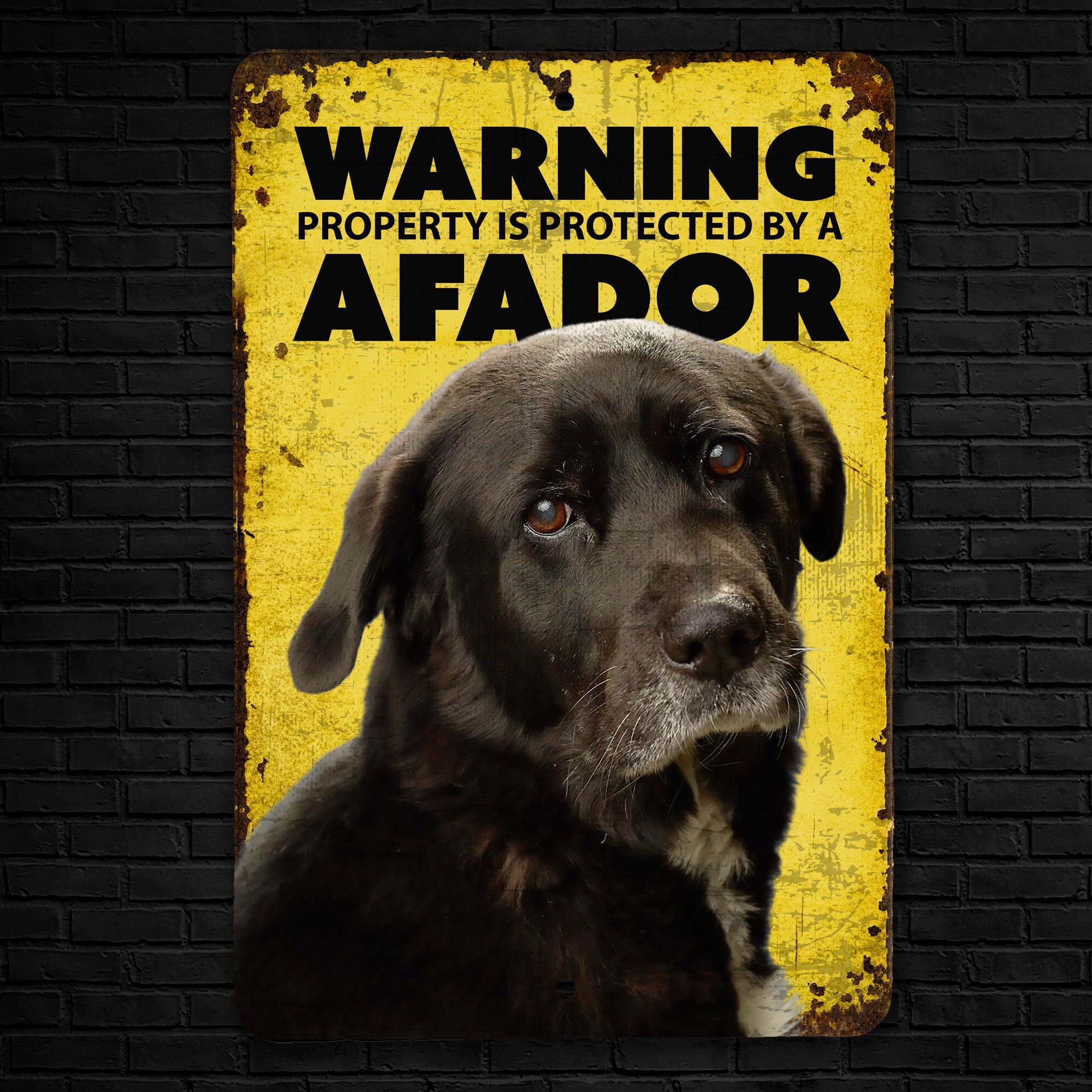 Warning Afador Sign Dog Warning Sign Afador Sign - Etsy