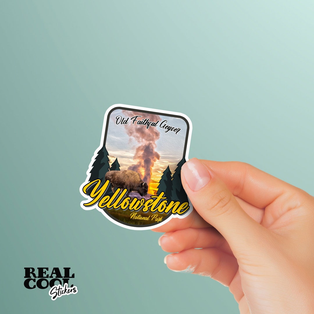 Yellowstone National Park Sticker Old Faithful Sticker Old Faithful ...