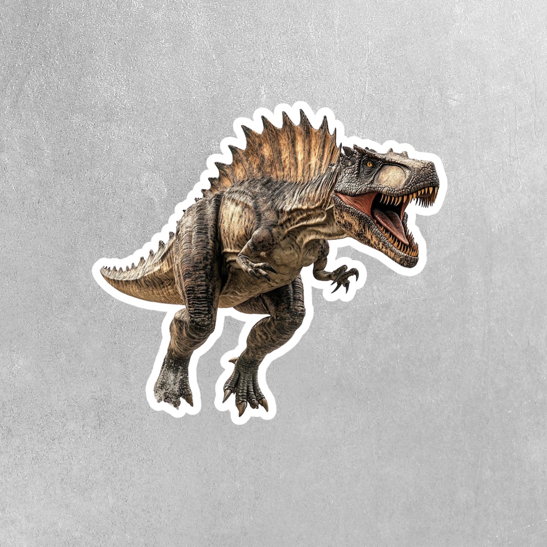 Spinosaurus Sticker | Spinosaurus Decal | Dinosaur Water Bottle Sticker ...