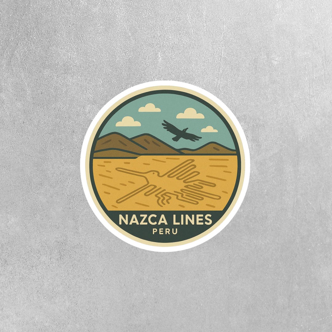 Nazca Lines Sticker | Nazca Lines Peru Travel Decal | Nazca Lines ...