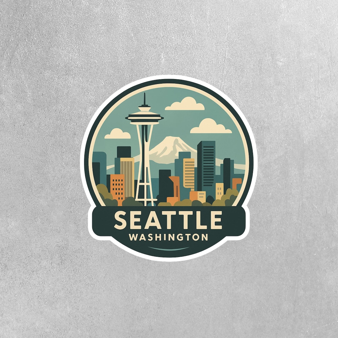 Seattle Washington Sticker | Seattle Travel Decal | Seattle ...