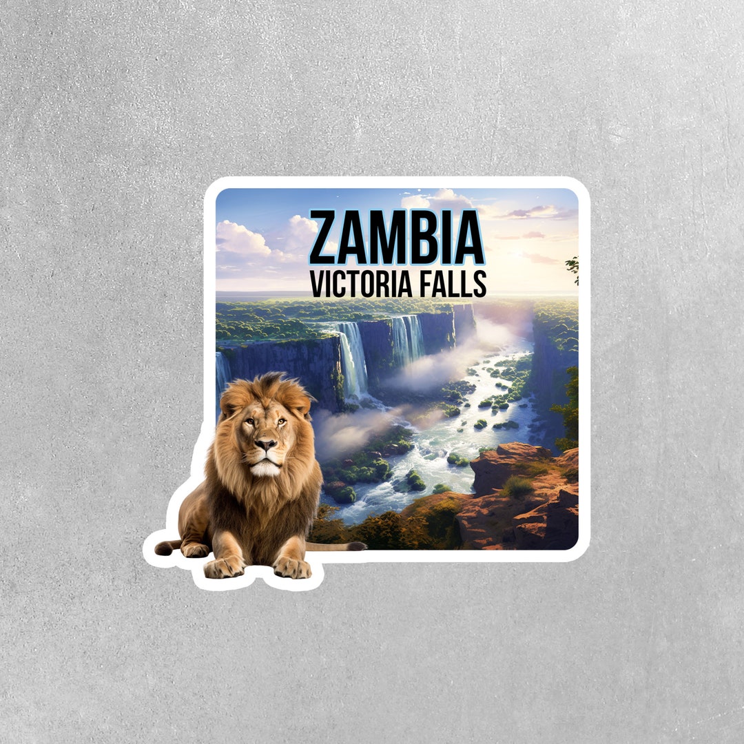 Zambia Victoria Falls Sticker | Zambia Sticker | Victoria Falls Sticker ...
