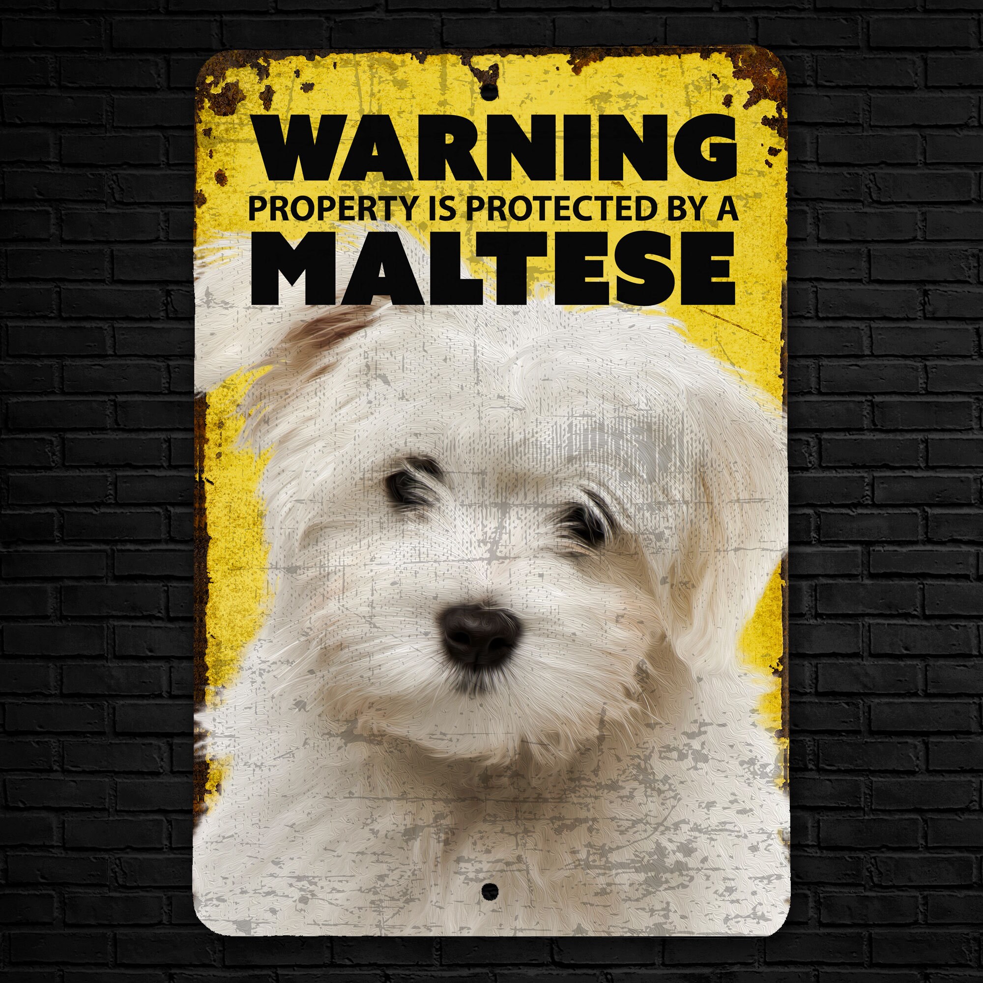 Warning Maltese Sign Dog Warning Sign Maltese Sign - Etsy