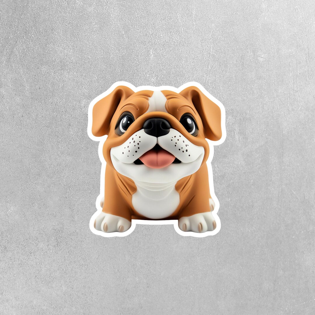 Rubber Bulldog Sticker | Bulldog Sticker | Bulldog Decal - Etsy