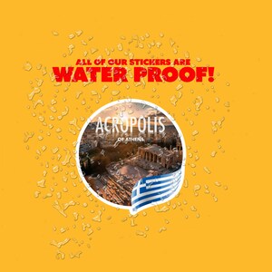 Acropolis Greece Sticker | Greece Ruins Sticker - Etsy