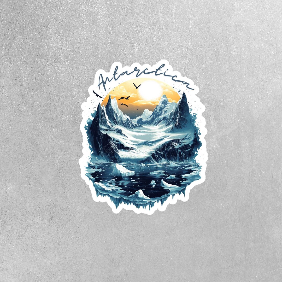 Antarctica Sticker | Iceberg Sticker, Ocean Lover Decor, Waterproof ...