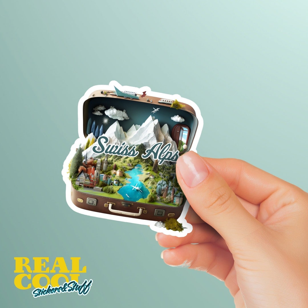 Swiss Alps Sticker Swiss Alps Travel Sticker - Etsy