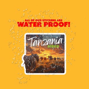 Tanzania Sticker - Africa Sticker - African Safari Sticker - Etsy